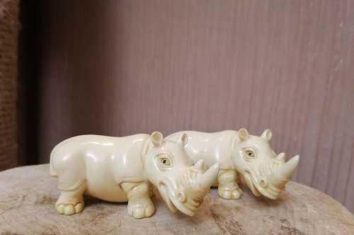 Носороги статуэтка окимоно 2 штуки
