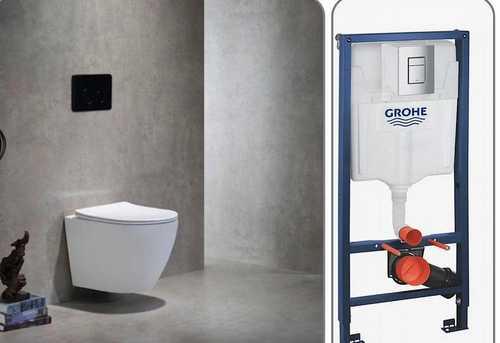 Унитаз с функцией Торнадо и инсталляция Grohe