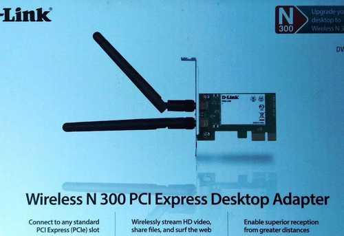 Беспроводной адаптер PCI Express Wireless N300 DWA