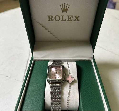 Женский набор часы Rolex браслет