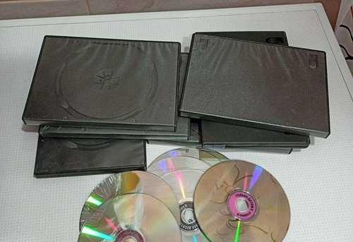 Коробки для dvd дисков и болванки б/у для поделок