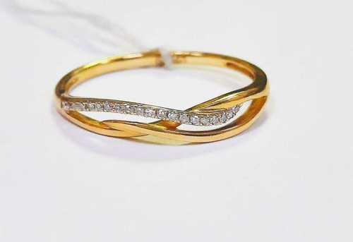 Золотое кольцо с бриллиантами 585 р-р 17,5