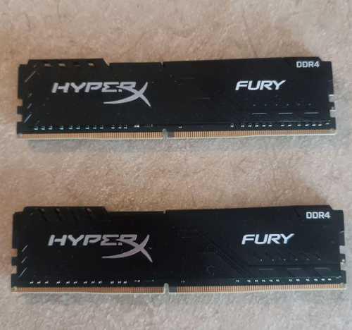 Оперативная память Kingston HyperX fury DDR4 16gb