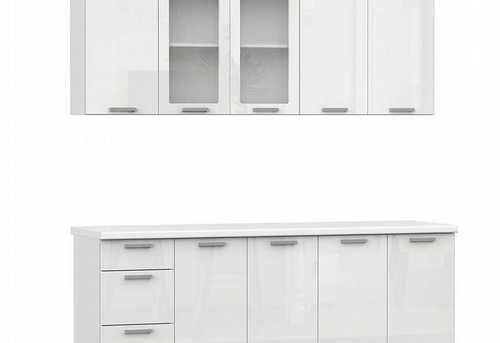 Гарнитур для кухни «Модерн», 2м, цвет белый глянец