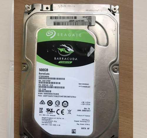 Жесткий диск SATA hdd 3.5 500Гб seagate