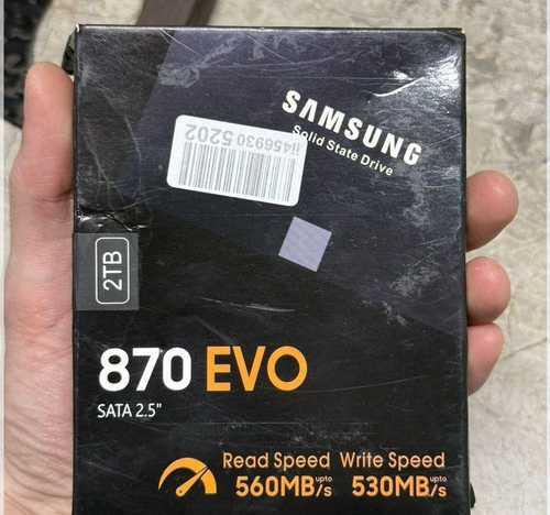 SSD накопитель Samsung 870 EVO 2тб, 2.5", SATA III