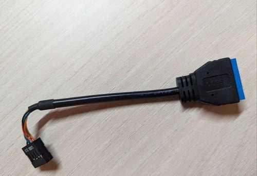 Шлейф для материнской платы USB 2.0 F USB 3.0 М