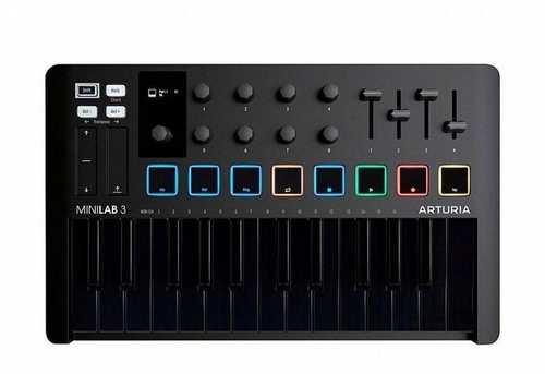 Arturia MiniLab3 Deep Black midi Keybo. (Новый)