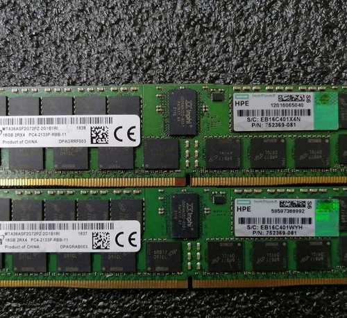 Серверная память DDR4 Micron 32Gb (2x16Gb) 2133MHz