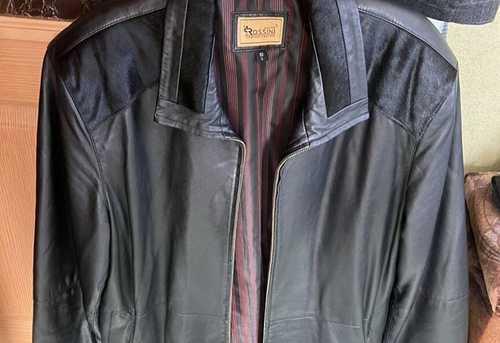 Кожаная куртка мужская черная, натуральная