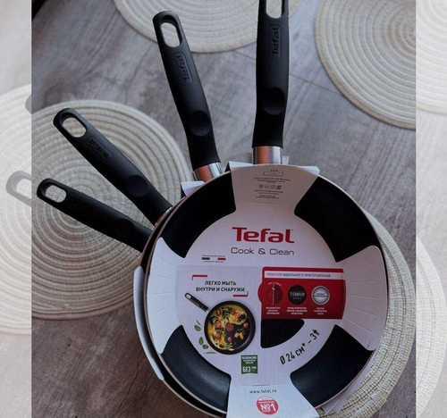 Сковорода tefal cook&clean 24 см