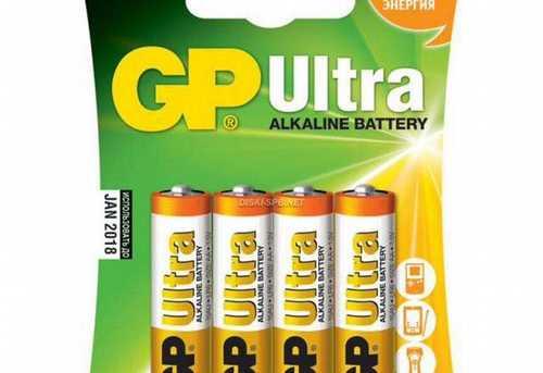 Батарейка алкалиновая GP ultra, AA LR-06, по 4 в б