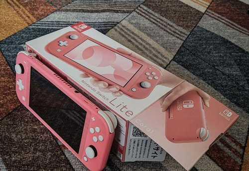 Новый Прошитый Nintendo Switch lite(coral)