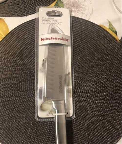 Кухонный нож Kitchen aid Santoku новый, 32 см