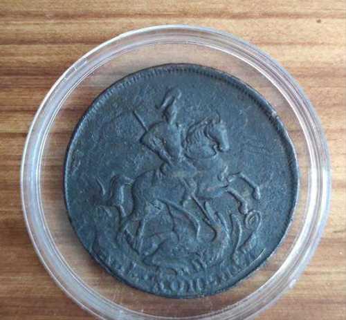 2 копейки 1757 г. Елизавета I. Номинал под св. гп