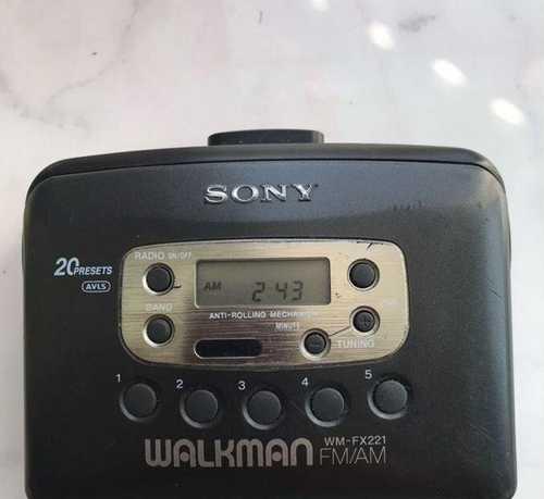 Кассетный плеер sony walkman WM -FX221