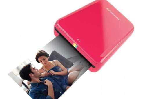 Принтер Polaroid zip с кожаным чехлом на молнии