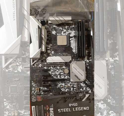 Материнская плата Asrock b450 steel legend