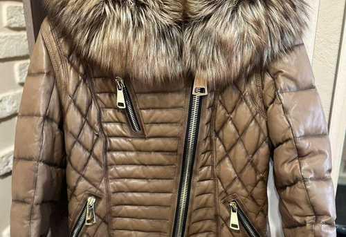 Куртка кожаная женская 46 натуральная