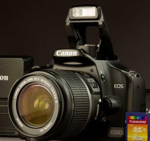 Canon 450D с объективом