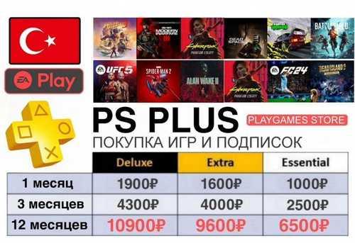 Подписка Ps Plus Extra Deluxe Игры PS4/PS5