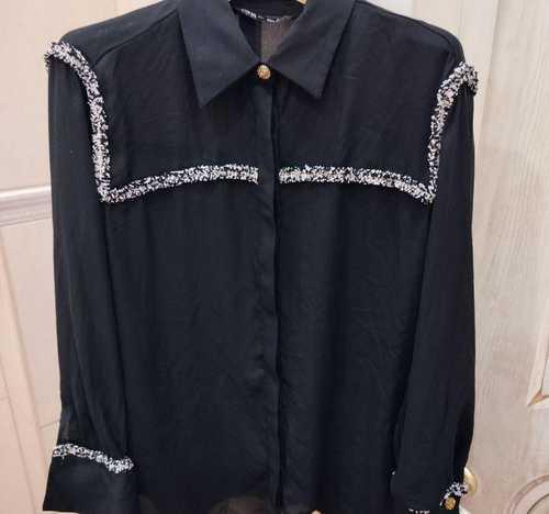 Рубашка Zara стиль Шанель 48-50р