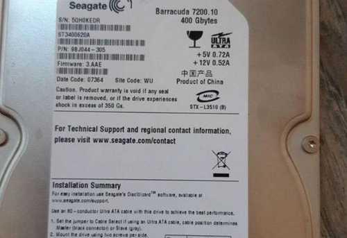 Жесткий диск 400 гб Seagate Barracuda 7200.10 IDE