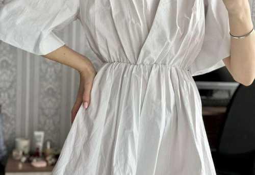 Летнее белое платье из хлопка 42/44