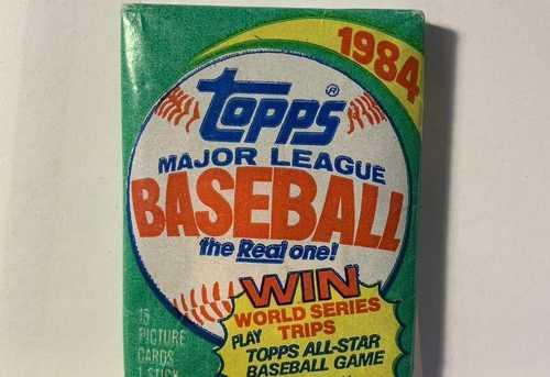 1984 Topps Baseball Wax Pack Certified Unopened A