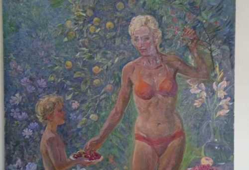 Картина И.А.Солдатенкова."В саду" 1983