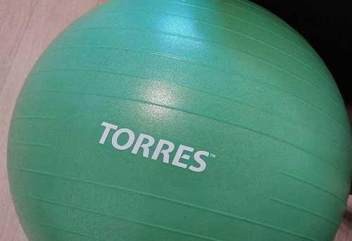 Фитбол torres, 55 см зеленый