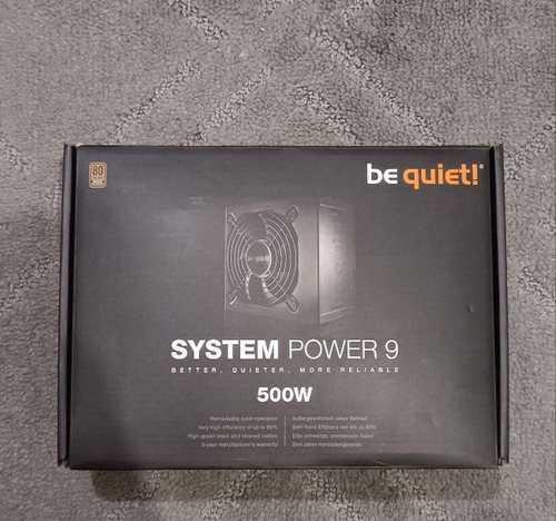 Блок питания be quiet system power 9 500w