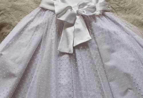 Платье праздничное белое 104-110