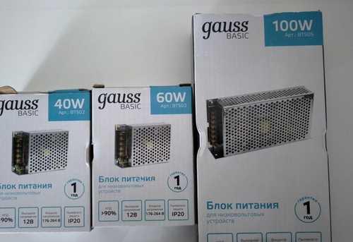 Блок питания на 40,60,100w Gauss Basic