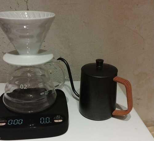 Набор для приготовления кофе в поровере hario v60