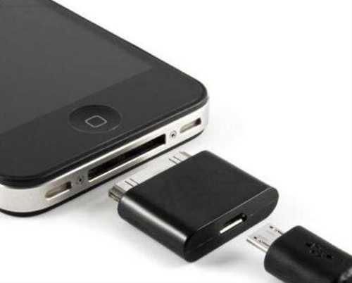 Переходник iPhone 4(M) - Micro USB(F)