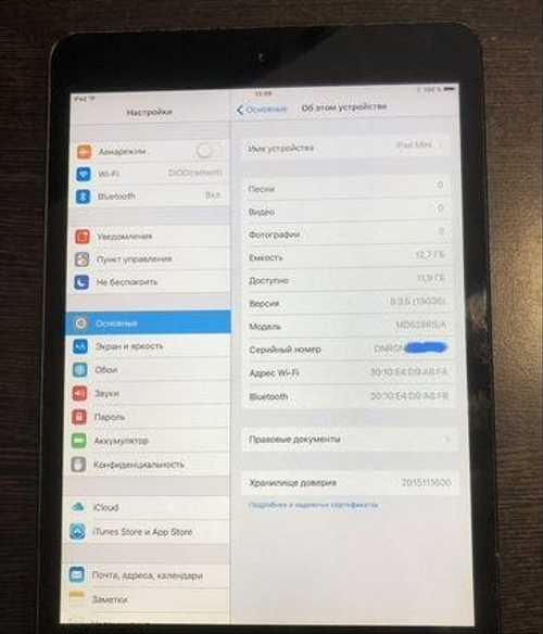 iPad Mini A1432 16 gb WiFi Space Gray