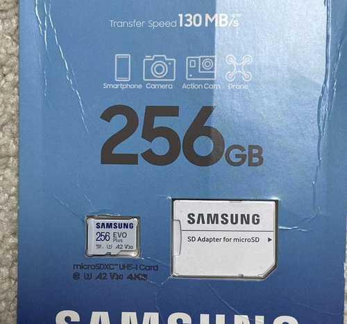 Карта памяти microSD 256Gb Samsung Evo Plus