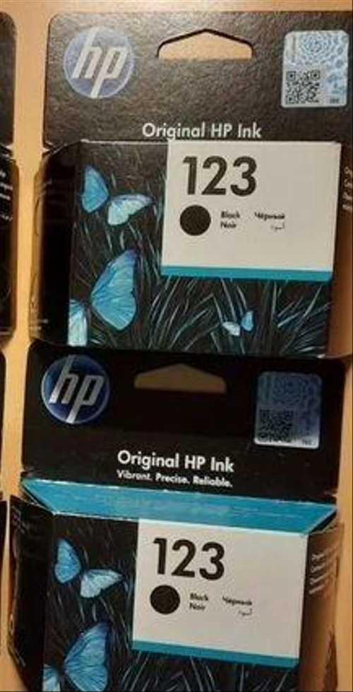 Новый картридж HP 123 f6v16ae черный