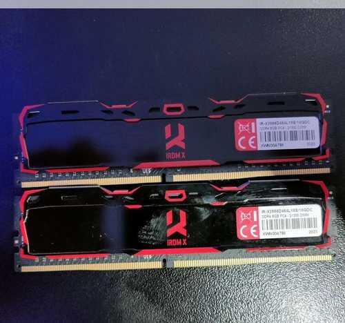 Оперативная память goodram DDR4 2X8 16GB