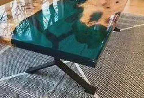 Кухонный стол из слэба карагач