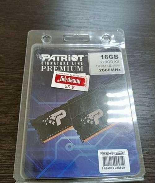 Оперативная память Patriot Memory SL Premium 16gb