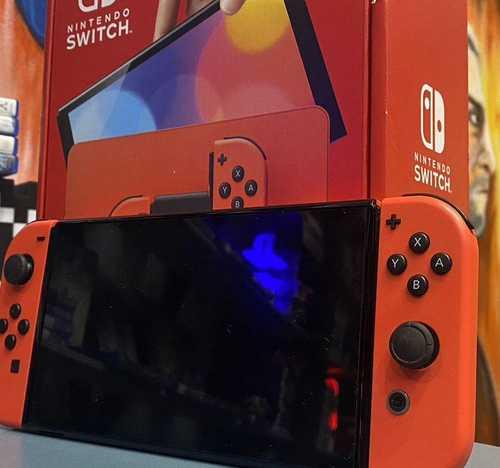 Nintendo switch oled mario red edition кастом