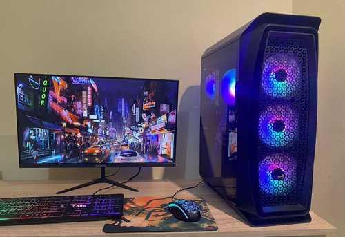 Игровой пк 3060ti с монитором 23.8"/32GB/6 ядер