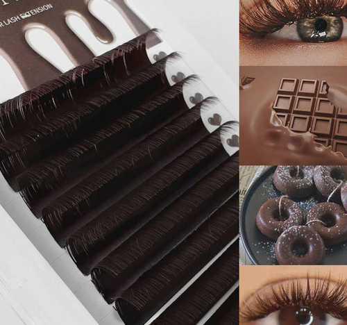 Abonnie L M Curl Классические наращивание ресниц CC, 0.07 мм, 12 мм, Chocolate