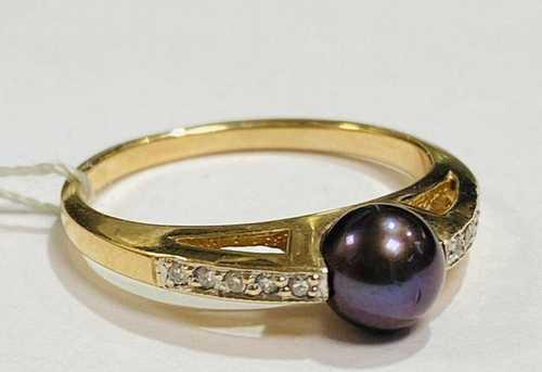 Золотое кольцо с жемчугом (22250)*