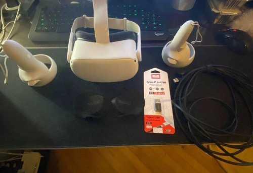 Продам шлем Oculus quest 2 64gb+кабель и так далее