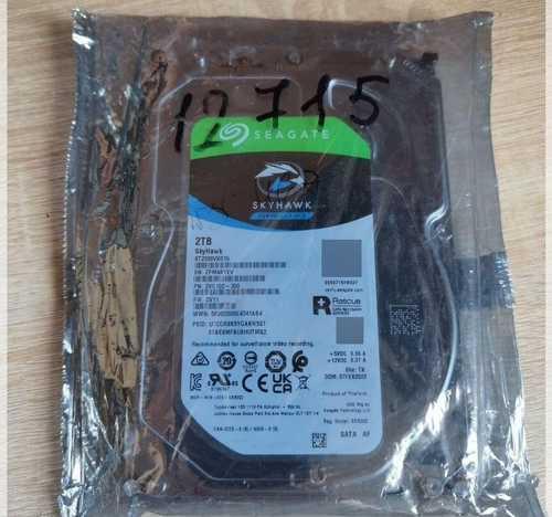 Новый жёсткий диск Seagate 2Tb