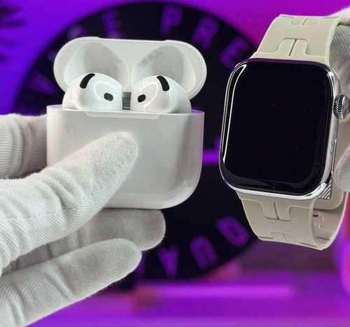 AirPods 4   Apple Watch 10 Комплект (Лучшие качество)