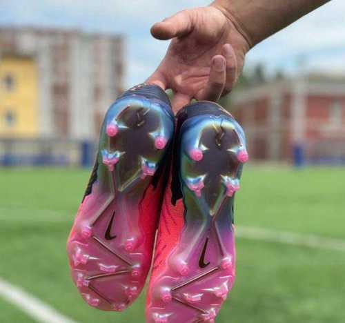 Бутсы Nike Phantom GX Elite black and pink